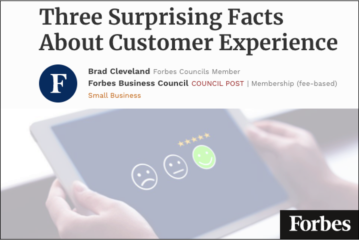 Three Surprising Facts About Customer Experience | Brad ClevelandBrad ...